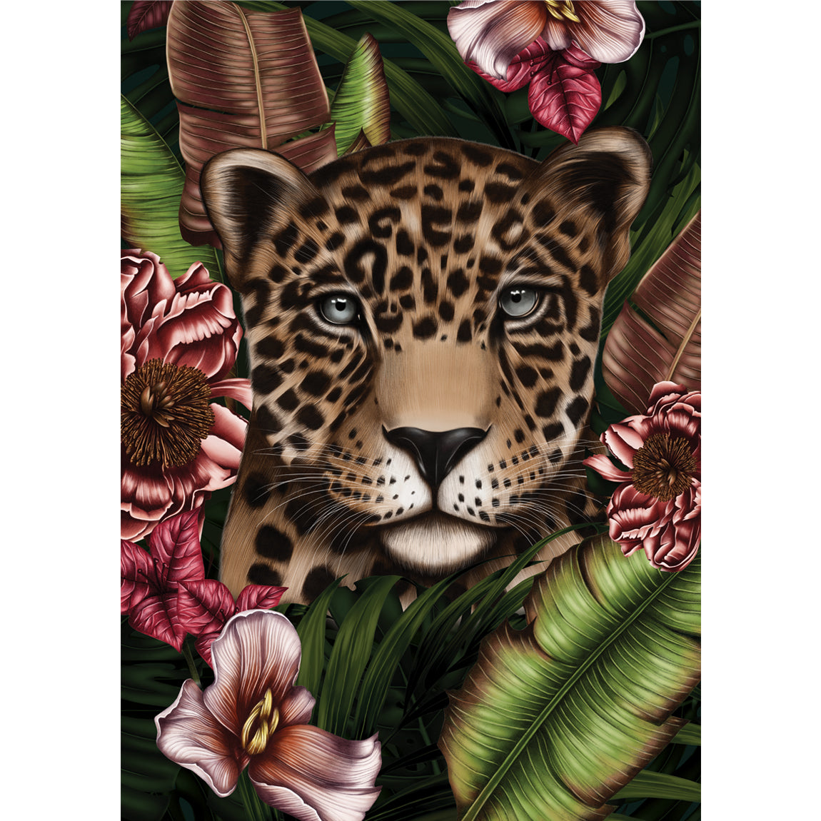 Charlotte Jade, Luxury Hand Drawn Lovely Leopard Art Print