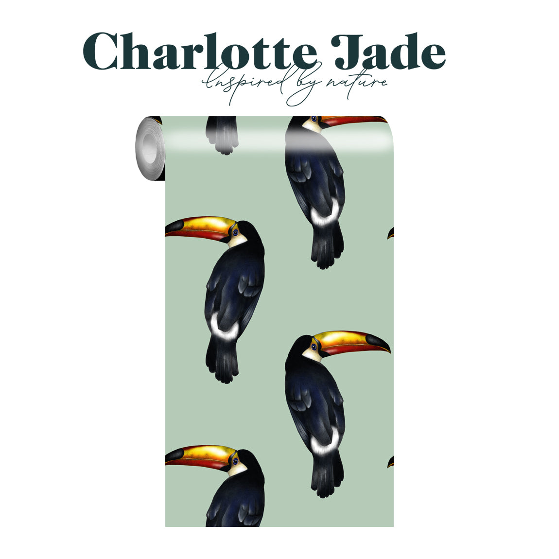 Charlotte Jade Hand Drawn, Bespoke Toco Loco Wallpaper Sample